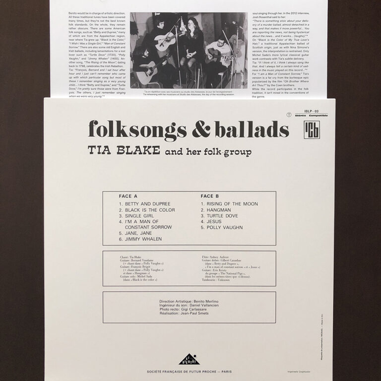 Tia Blake and her Folk-Group - Folksongs & Ballads – Eligo Audio Culture